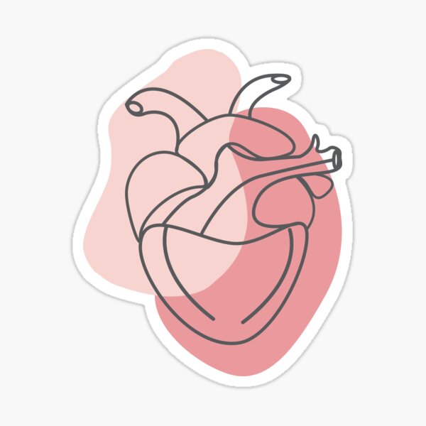 "Aesthetic Pink Heart" Sticker by dididiii | Redbubble