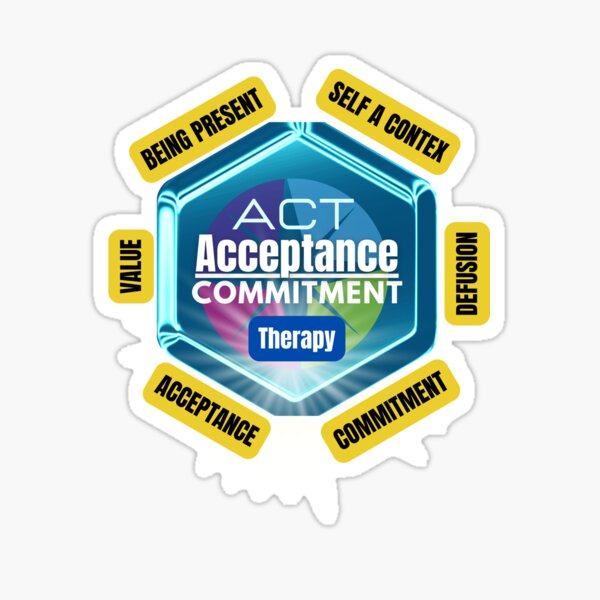 "Acceptance And Commitment" Sticker by nadhor | Redbubble
