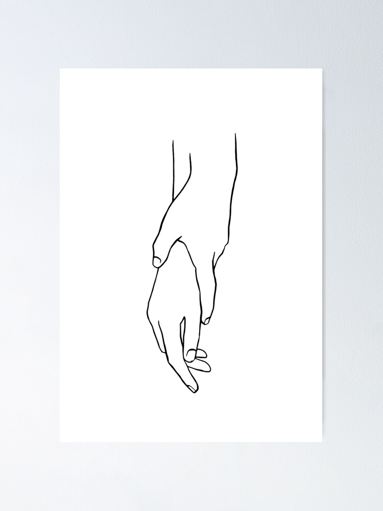 "Hands Study 3 - Line Art" Poster by TheRedFinch | Redbubble