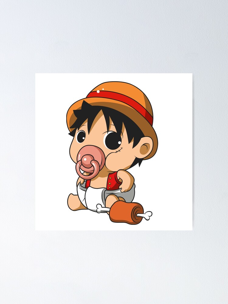 "BABY MONKEY D LUFFY" Poster for Sale by VixieHqttori | Redbubble