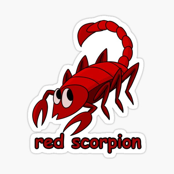 "cartoon red scorpion" Sticker by mohamed01chater | Redbubble