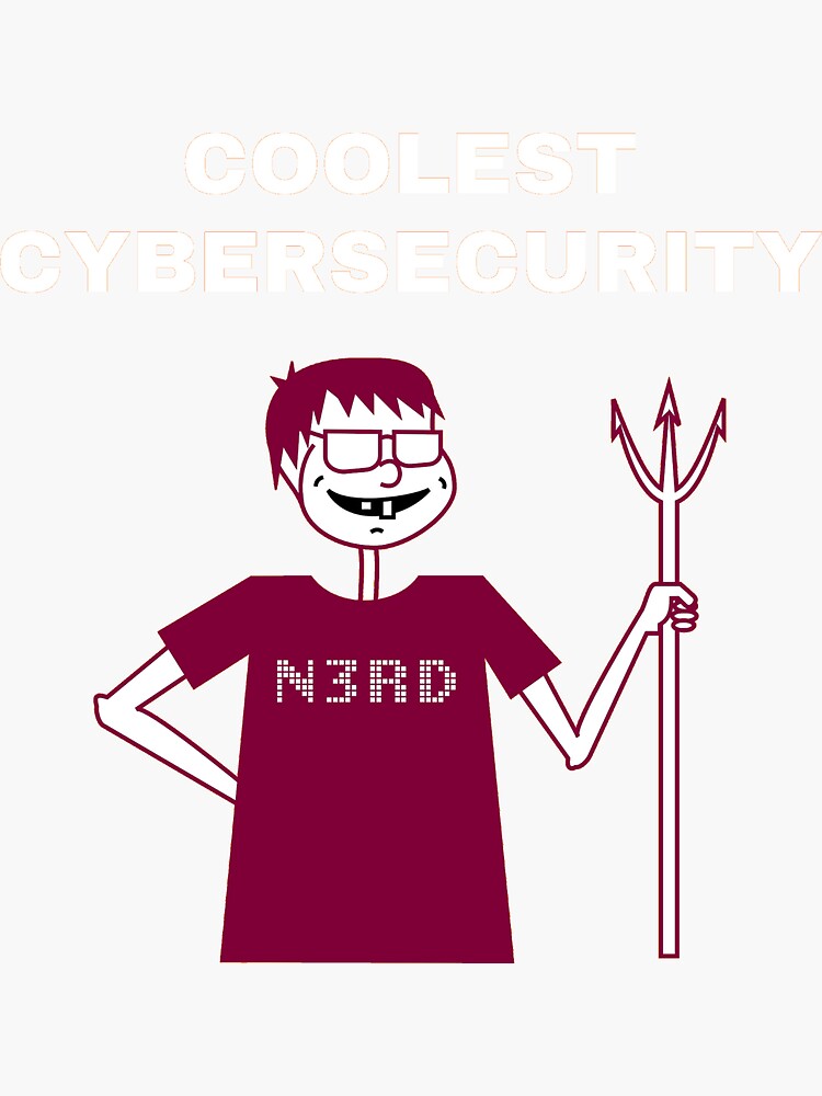 "Coolest Cyber Security Nerd - IT & Tech Funny Design" Sticker by ...