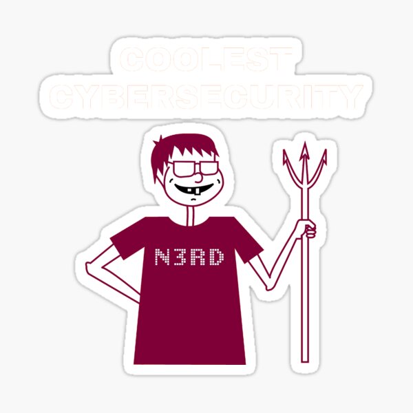 "Coolest Cyber Security Nerd - IT & Tech Funny Design" Sticker by ...