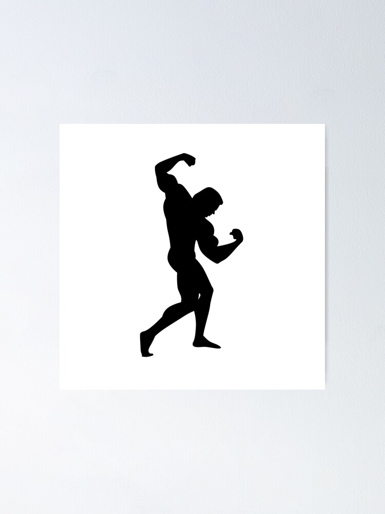 "arnold schwarzenegger bodybuilding pose silhouette" Poster for Sale by ...