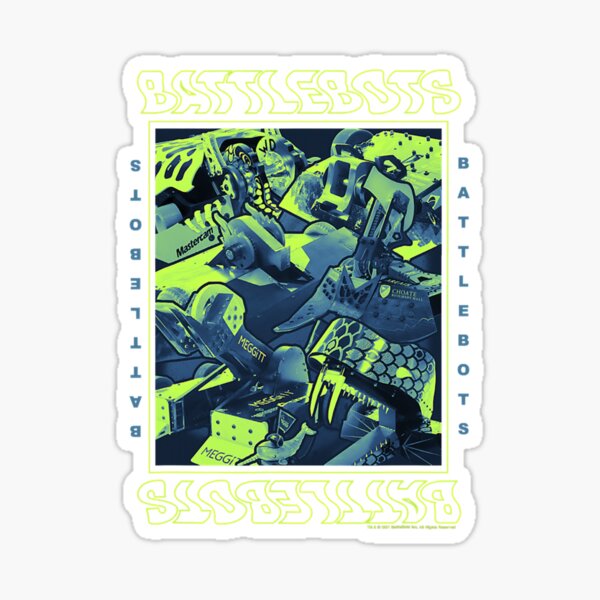 "BattleBots Group Robot Square Bot Collage " Sticker by PicksPlaceGifts ...