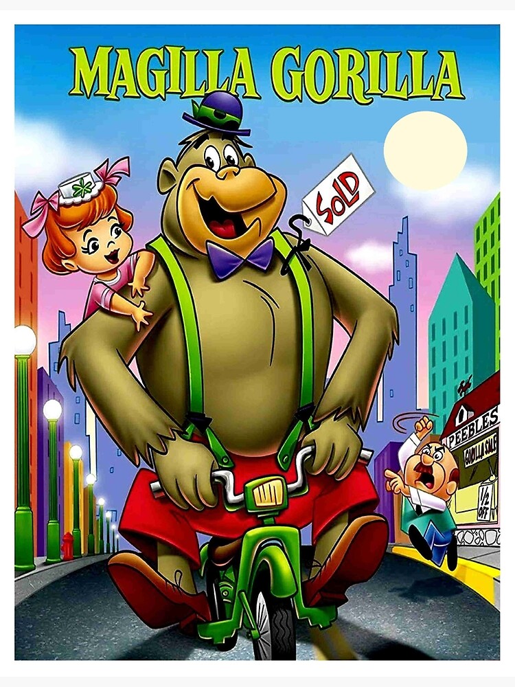 " MAGILLA GORILLA : Vintage Cartoon Abstract Character on a Motorcycle ...