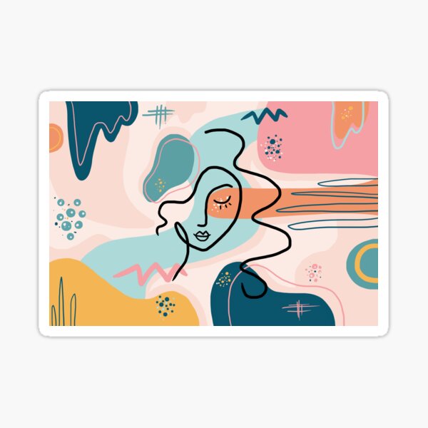 "Strong Woman (Line art)" Sticker by Cosmodoody | Redbubble
