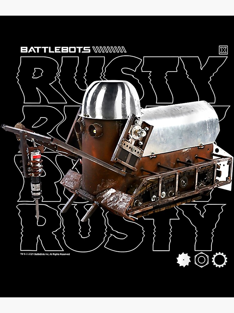 "BattleBots Rusty Robot Text Stack " Poster for Sale by PicksPlaceGifts ...