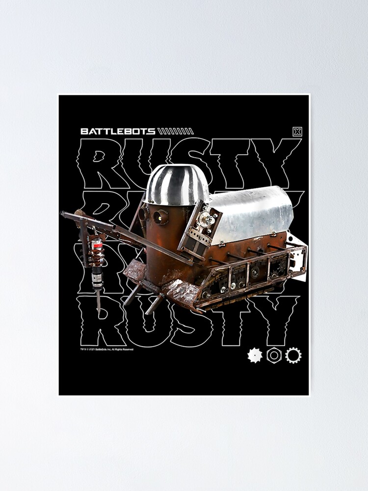 "BattleBots Rusty Robot Text Stack " Poster for Sale by PicksPlaceGifts ...