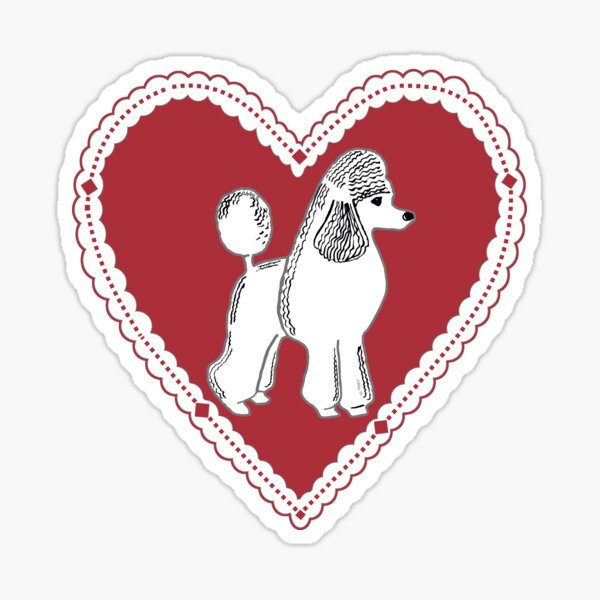 "Poodle Love" Sticker by AbigailDavidson | Redbubble