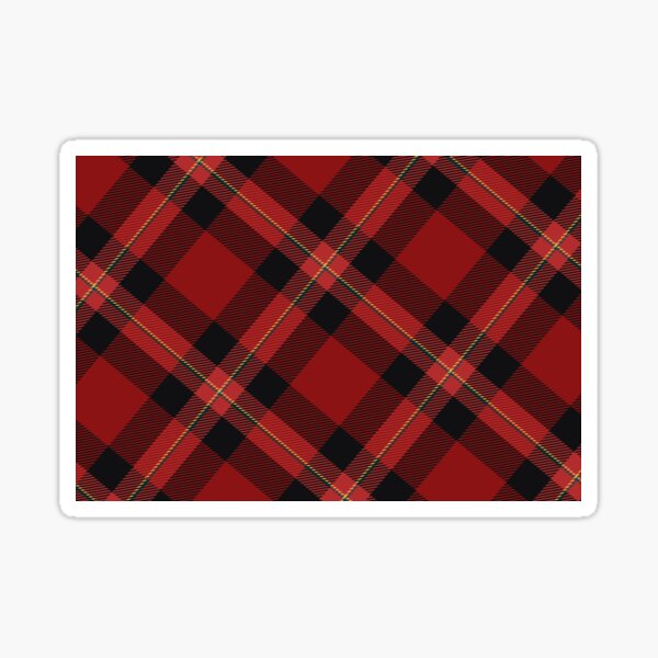 "Tartan pattern red " Sticker by Littalphudge | Redbubble