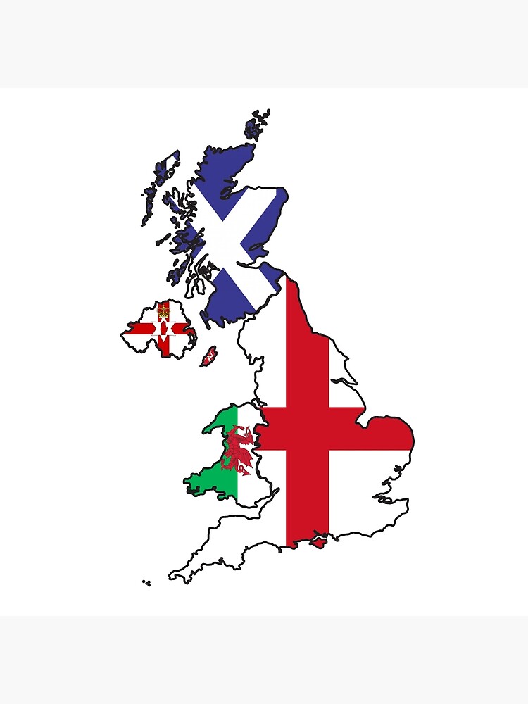 "United Kingdom Countries Map" Poster for Sale by Frogpen | Redbubble