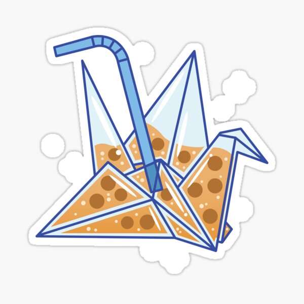 "Kawaii Bubble Tea Boba Tea Origami" Sticker for Sale by odyssee-n ...