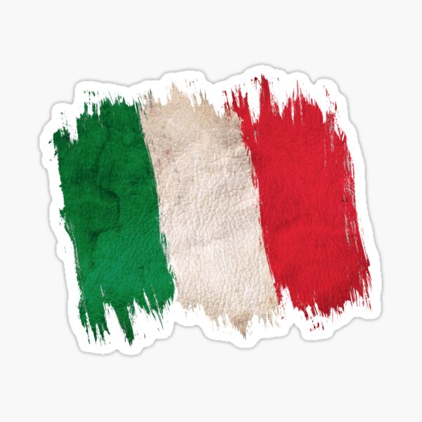 "ripped leather italian flag" Sticker for Sale by JAG2B | Redbubble