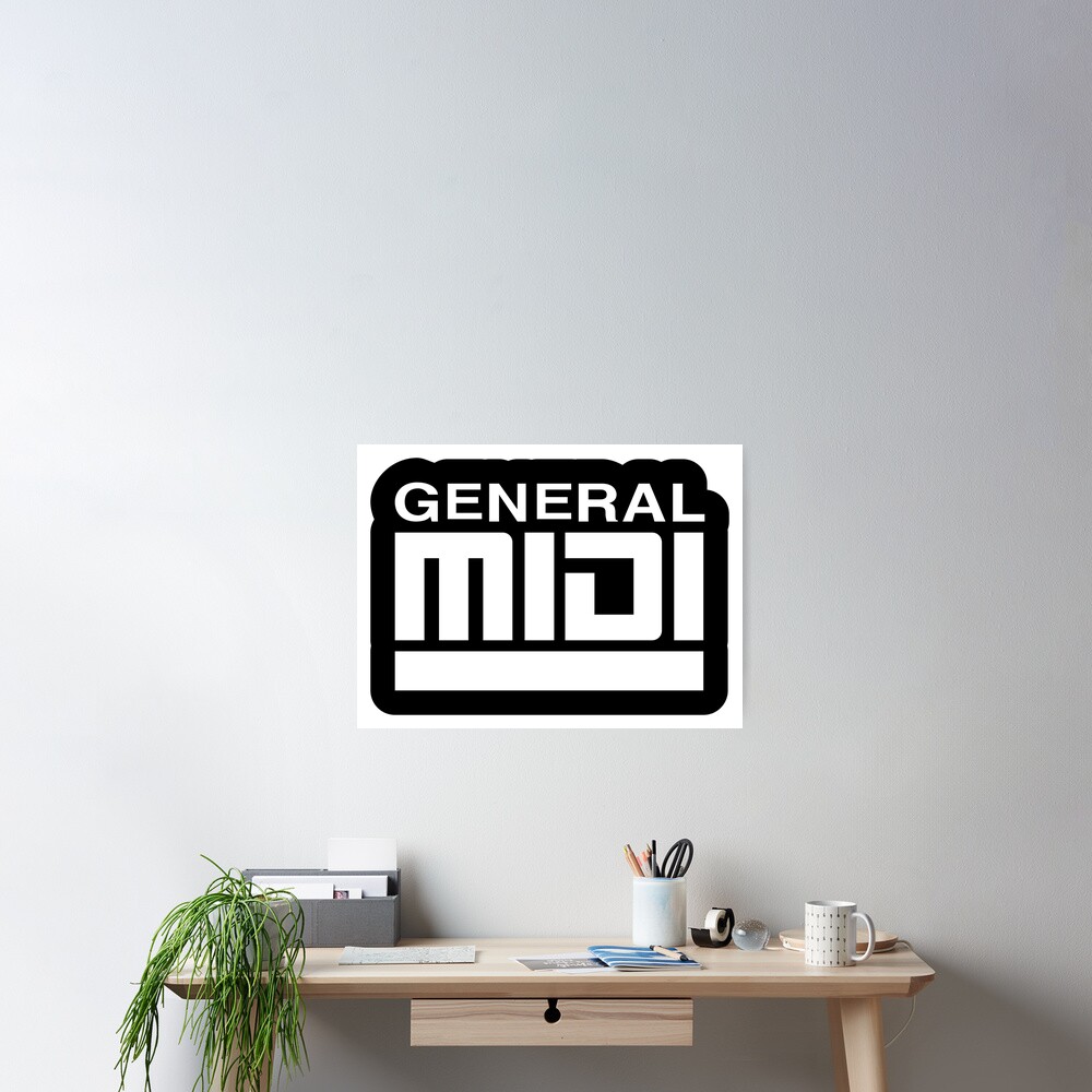 "Midi Logo (White Text, Black Outline)" Poster by JesseHufstetler ...