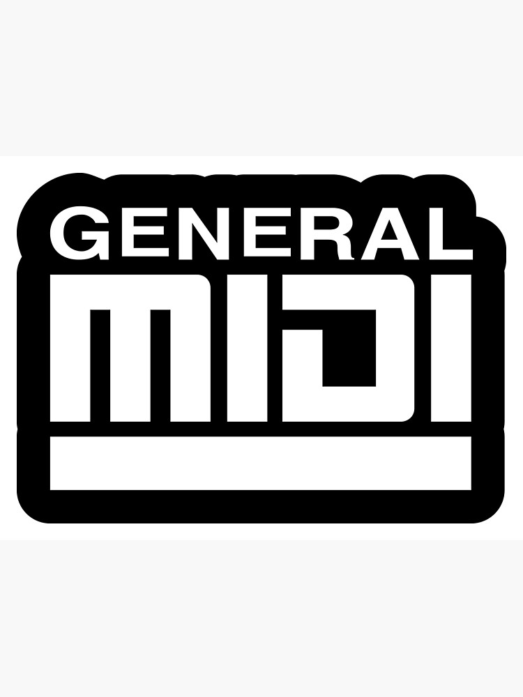 "Midi Logo (White Text, Black Outline)" Poster for Sale by ...