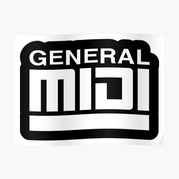 "Midi Logo (White Text, Black Outline)" Poster by JesseHufstetler ...