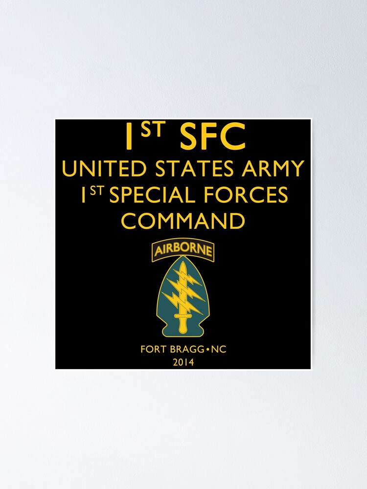 "US 1st Special Forces Command Airborne USA Army #1911" Poster for Sale ...