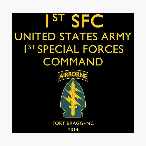 "US 1st Special Forces Command Airborne USA Army #1911" Photographic ...
