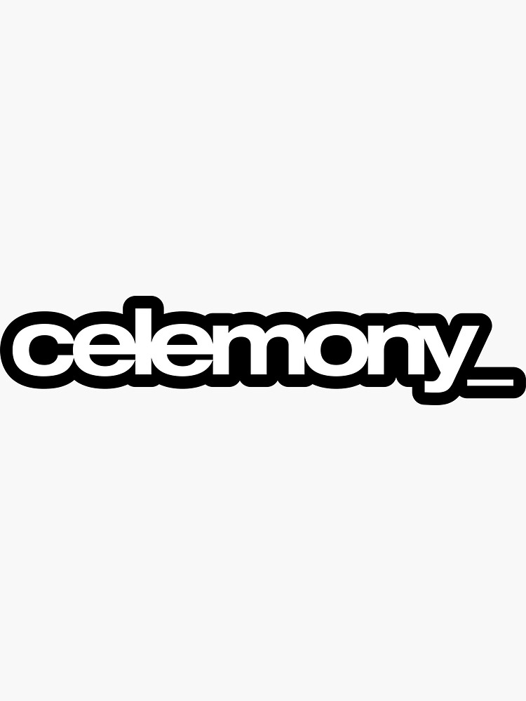 "Celemony (White on Black)" Sticker by JesseHufstetler | Redbubble