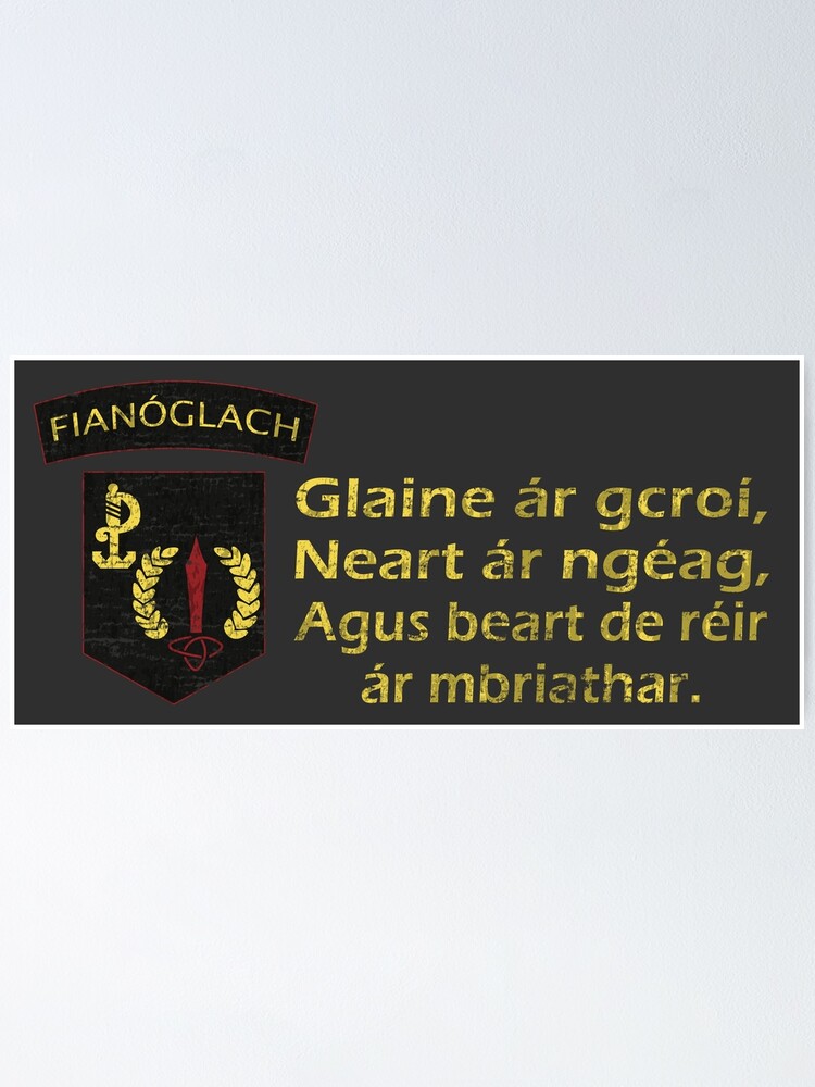 "Irish Army Ranger Wing Fianoglach Ireland Army #1920" Poster by Rare ...