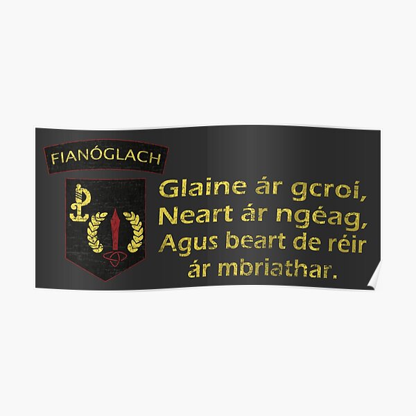 "Irish Army Ranger Wing Fianoglach Ireland Army #1920" Poster by Rare ...