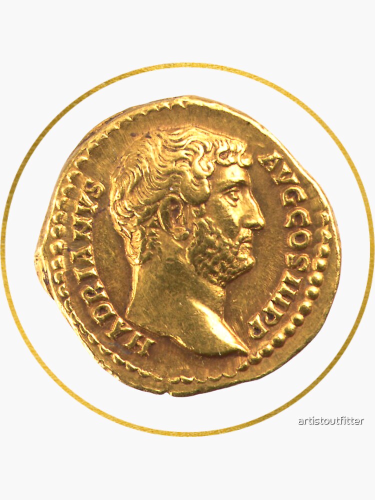 "Hadrian: Gold Aureus Coin" Sticker by artistoutfitter | Redbubble