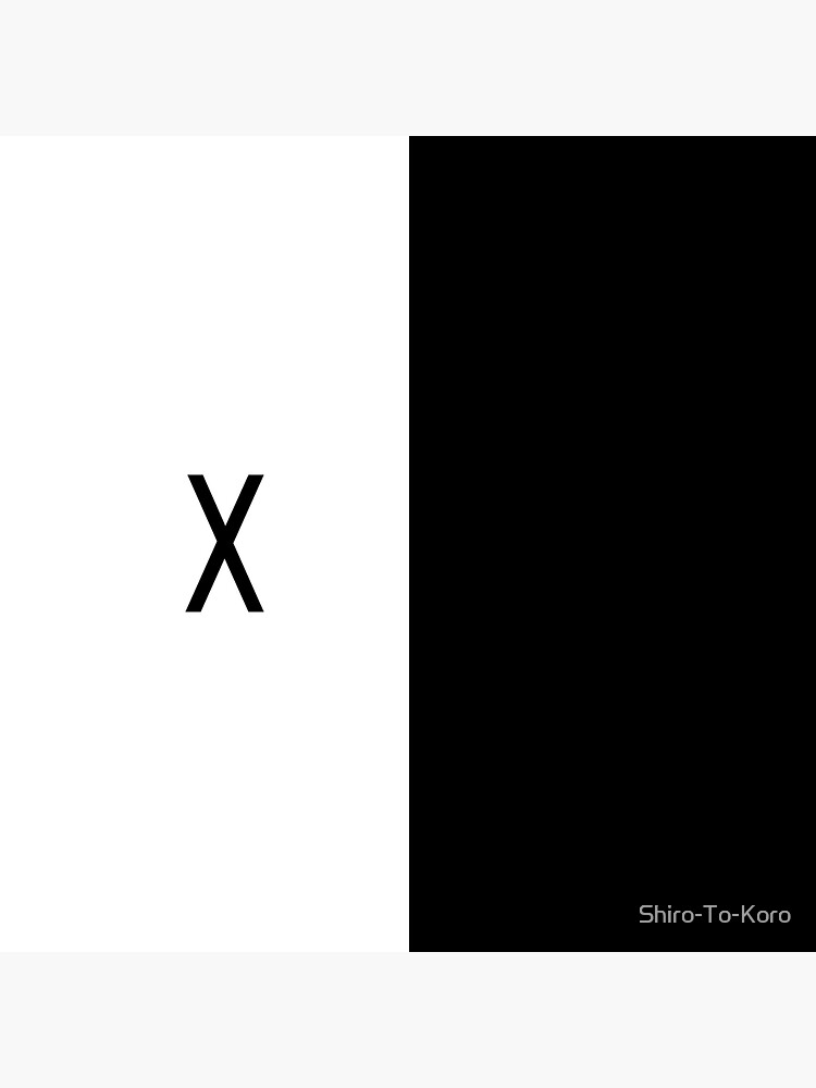 " Black and white X" Sticker by Shiro-To-Koro | Redbubble