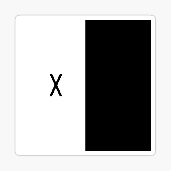 " Black and white X" Sticker by Shiro-To-Koro | Redbubble