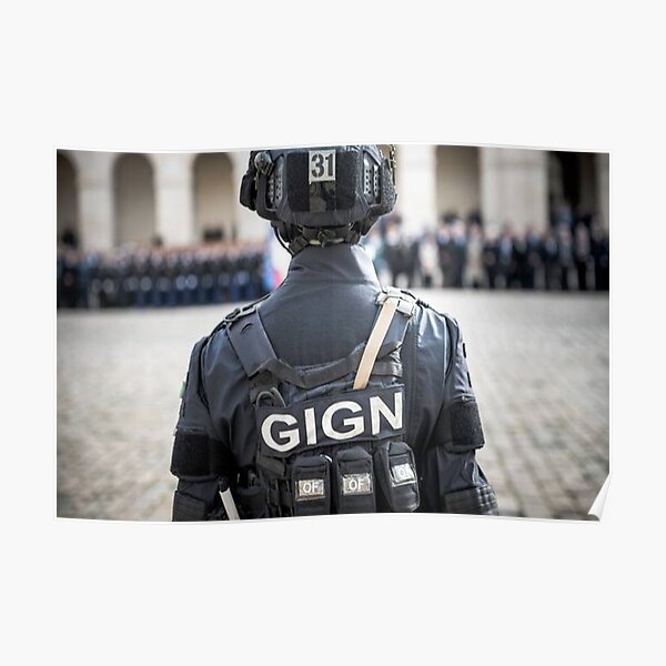 Poster « poster du GIGN français (force spéciale francaise ) », par ...