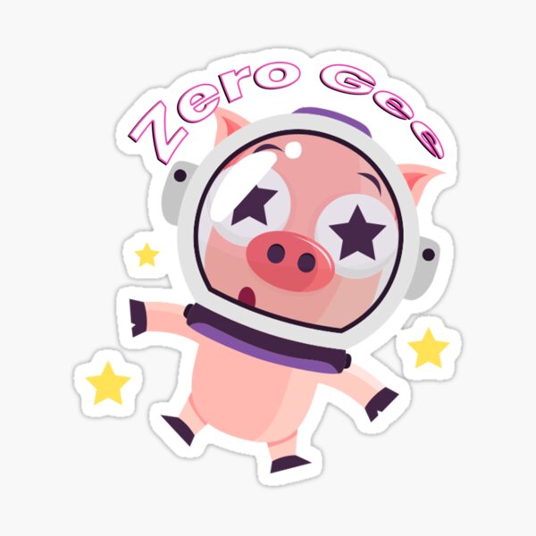 "Zero Gee astronaut pig" Sticker by cool-things-br | Redbubble