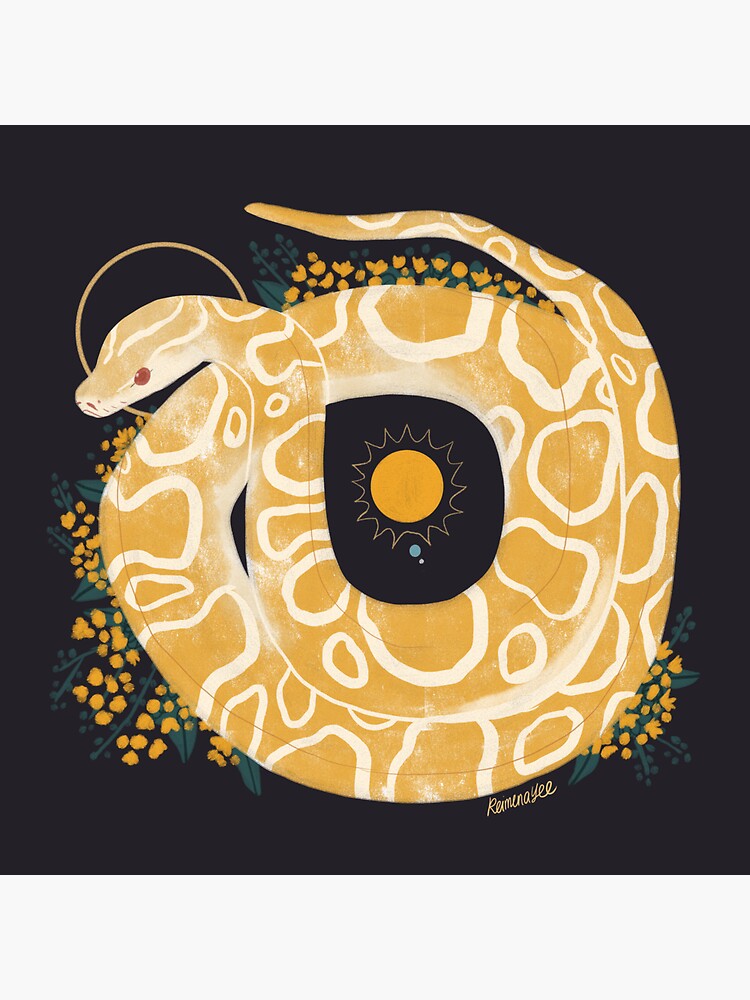 "Familiar - Burmese Python" Sticker for Sale by straungewunder | Redbubble