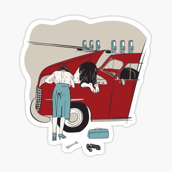 "Grease Monkeys" Sticker by heebiejeebies1 | Redbubble