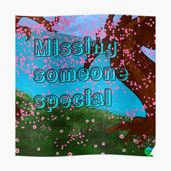 "Missing someone Japanese cherry tree" Poster by Frozentalent | Redbubble