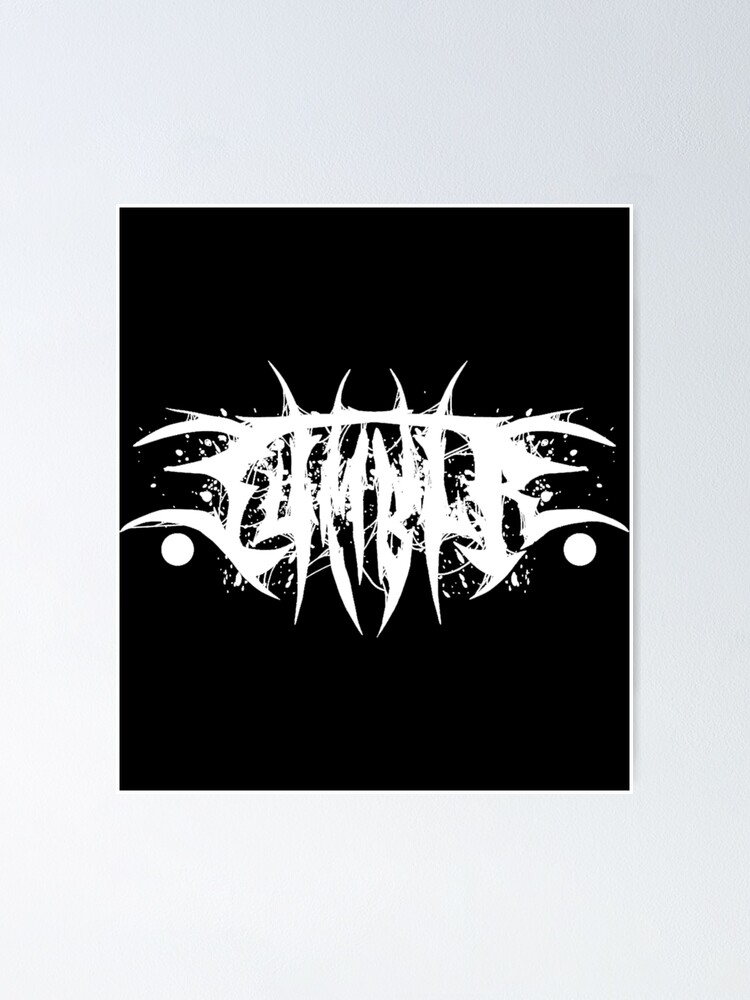"Brutal Tumblr Death Metal Deathcore Logo Sticker" Poster for Sale by ...
