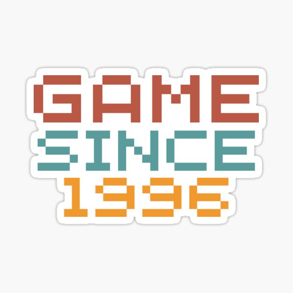 "Vintage Game Since 1996" Sticker for Sale by TheBobox | Redbubble