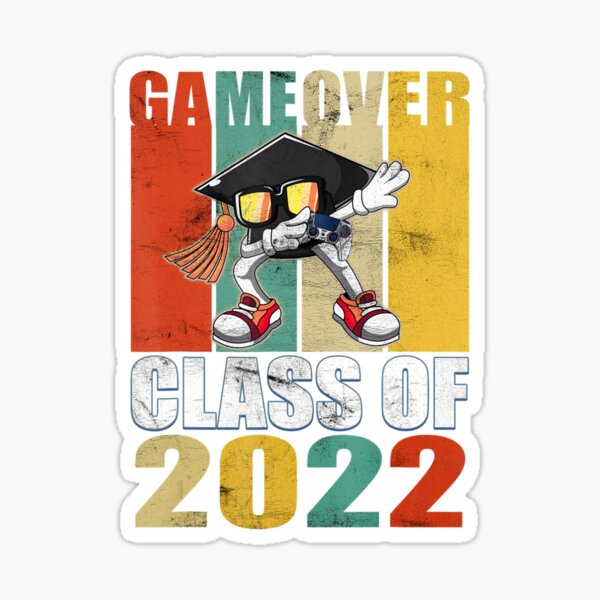 "Game Over Class Of 2022 Kids Dabbing Senior Graduation Boys" Sticker ...