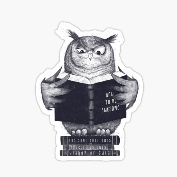 "Wise owl" Sticker by kodamorkovkart | Redbubble