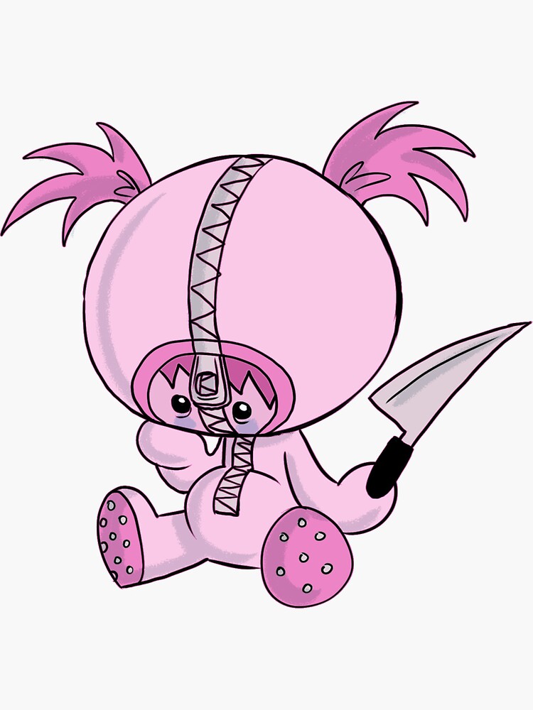 "Zipper Baby (pink)" Sticker by gross-girl99 | Redbubble