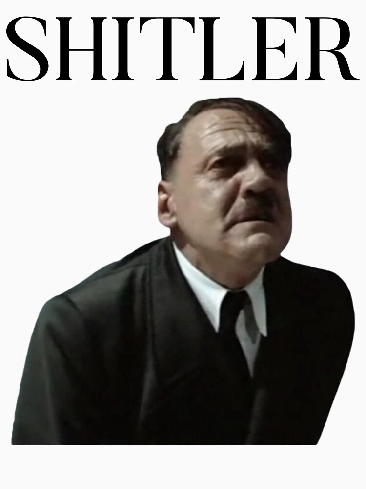 "Shitler A Shitting Hitler Illustration" Essential T-Shirt for Sale by ...