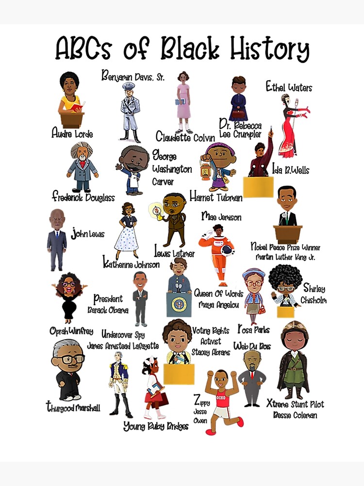 "ABCs of Black History Month Original Black History " Poster by ...