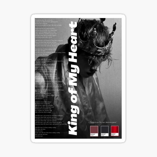 "king of my heart of Getaway Car TV TS Rep" Sticker by chocolatefood12 | Redbubble