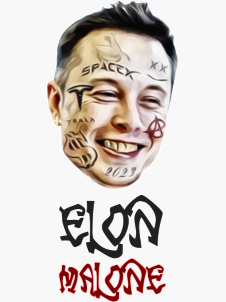 "Elon Malone " Sticker by PeekaPeekaBoom | Redbubble