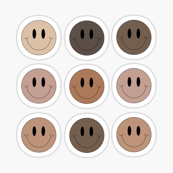 "Brown Smiley Face Pack" Sticker by Sumtoni | Redbubble