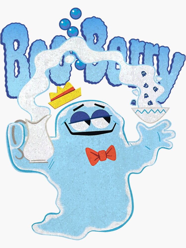Sticker « Mascotte et logotype de céréales Boo Berry Monster classiques ...