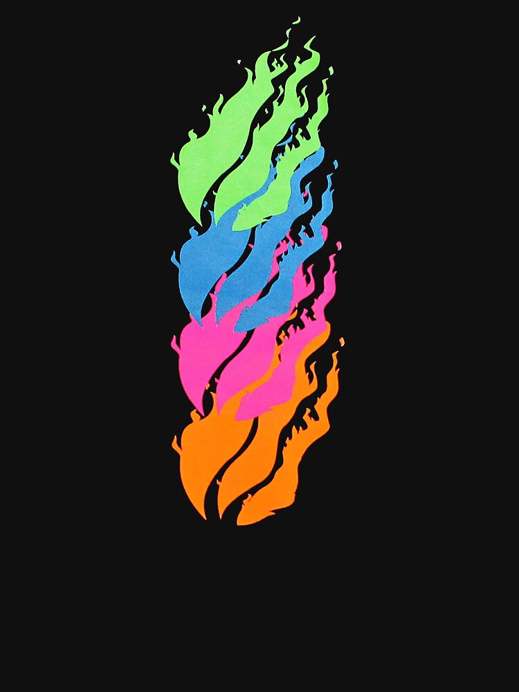 "Prestonplayz Stacked Neon Flame" T-shirt by Megaplex0 | Redbubble