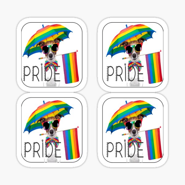 "Gay Pride Dog" Sticker for Sale by MauveMoves | Redbubble