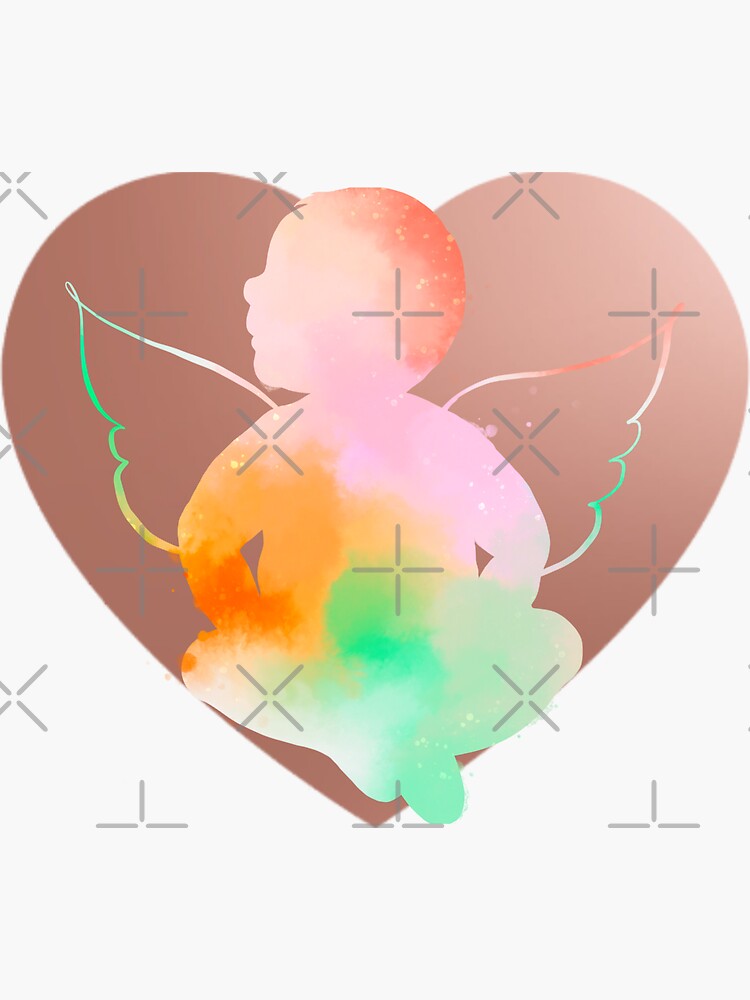 "Angel Baby" Sticker by MommyMonece | Redbubble