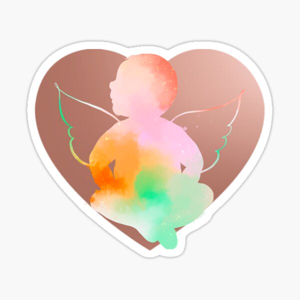 "Angel Baby" Sticker by MommyMonece | Redbubble