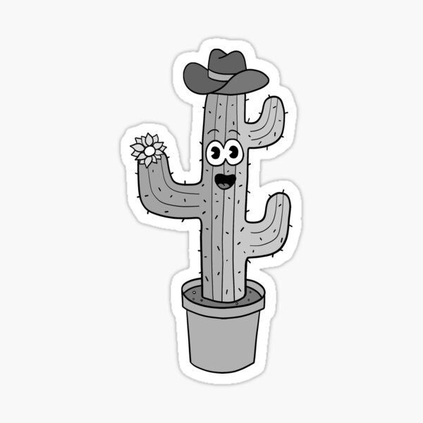 "Carl the cactus" Sticker by Koolkati3 | Redbubble